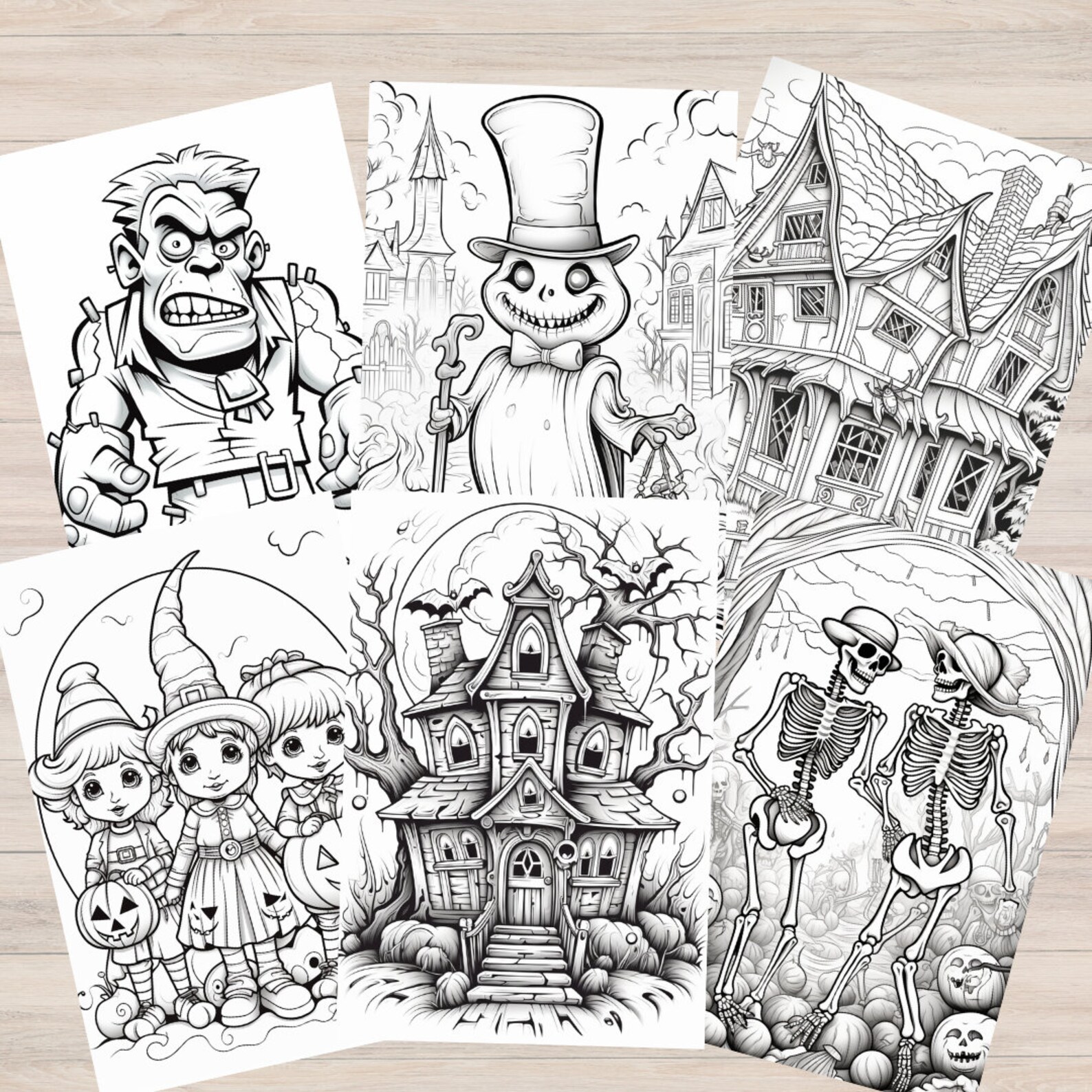 Halloween Coloring Book for Kids, Digital Download - Etsy