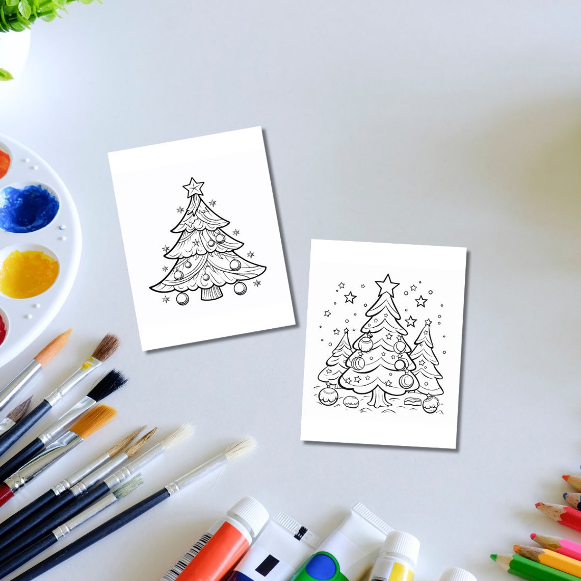 30 Christmas Coloring Pages for Kids (PDF Printable) - Etsy