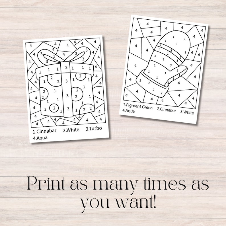 Christmas Color by Number, Christmas Coloring Pages, Christmas Activity ...