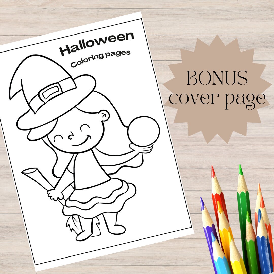 Halloween Coloring Pages for Kids Coloring Book Printable - Etsy