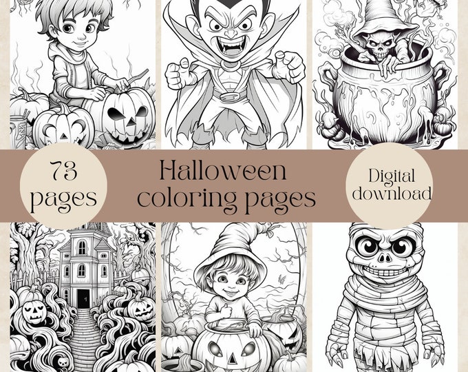 Halloween Coloring Pages for Kids, Halloween Coloring Book for Kids ...