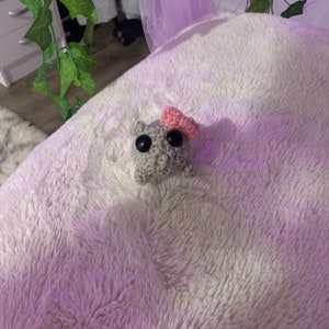 Sad Hamster With Bow Plushie Emotional Support Plush Kawaii Stuffie ...