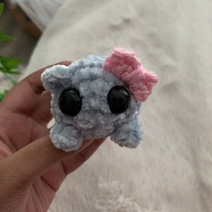 Sad Hamster With Bow Plushie Emotional Support Plush Kawaii Stuffie ...