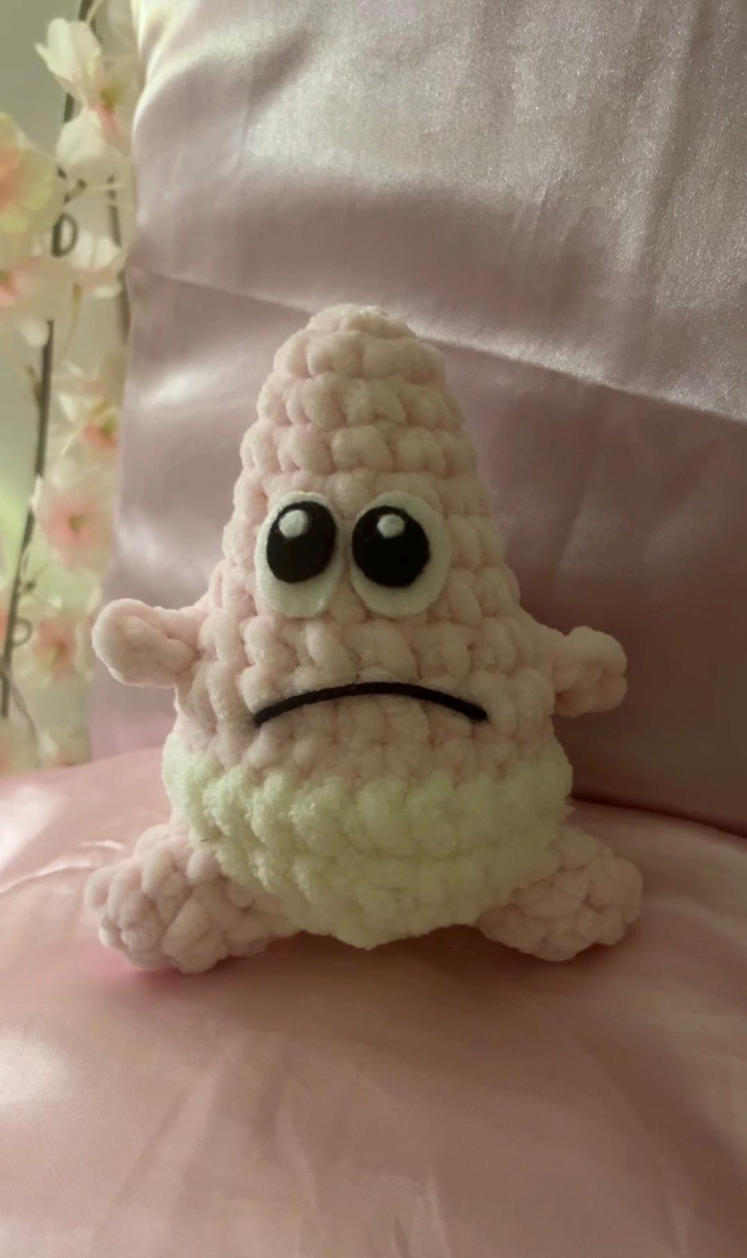 Sad Baby Patrick Star in Diapers Emotional Support Plush Kawaii Stuffie ...