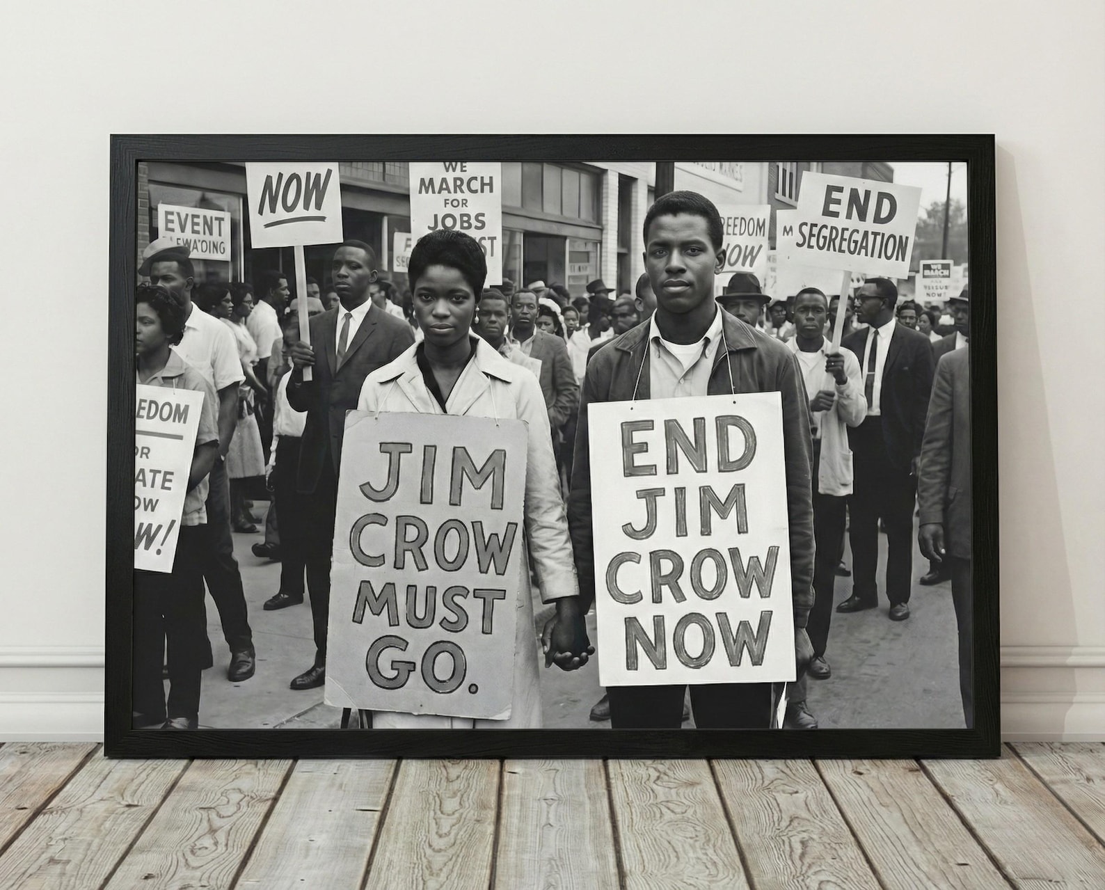 Black History Month Art : Civil Rights Protest Print - End Segregation ...