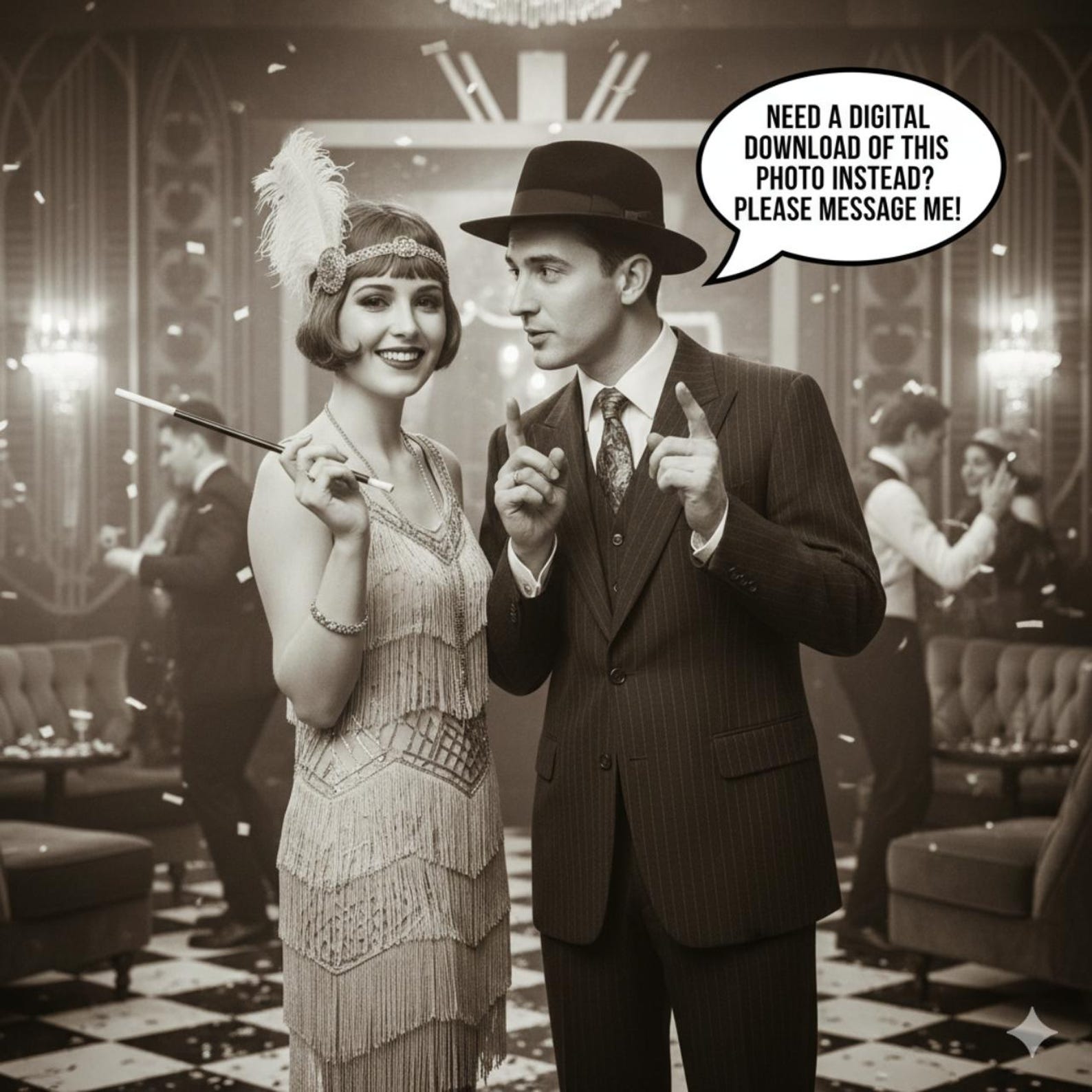 Flapper Girls Photo Print: Prohibition Decor, Roaring 20s, Speakeasy ...