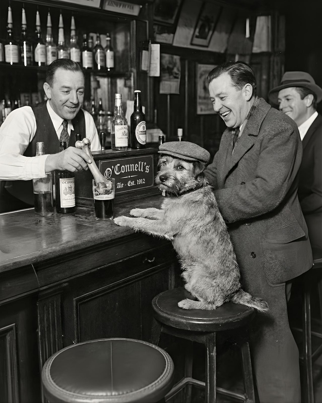 Irish Pub Wall Art : Funny Dog Print - Home Bar Decor - Speakeasy Photo ...