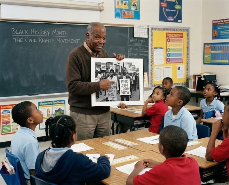 Black History Month Art : Civil Rights Protest Print - End Segregation ...