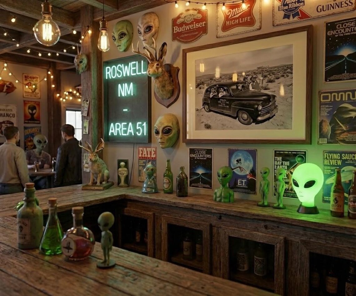 Funny UFO Gift : Vintage Roswell Print - Alien Sci Fi Decor - Etsy