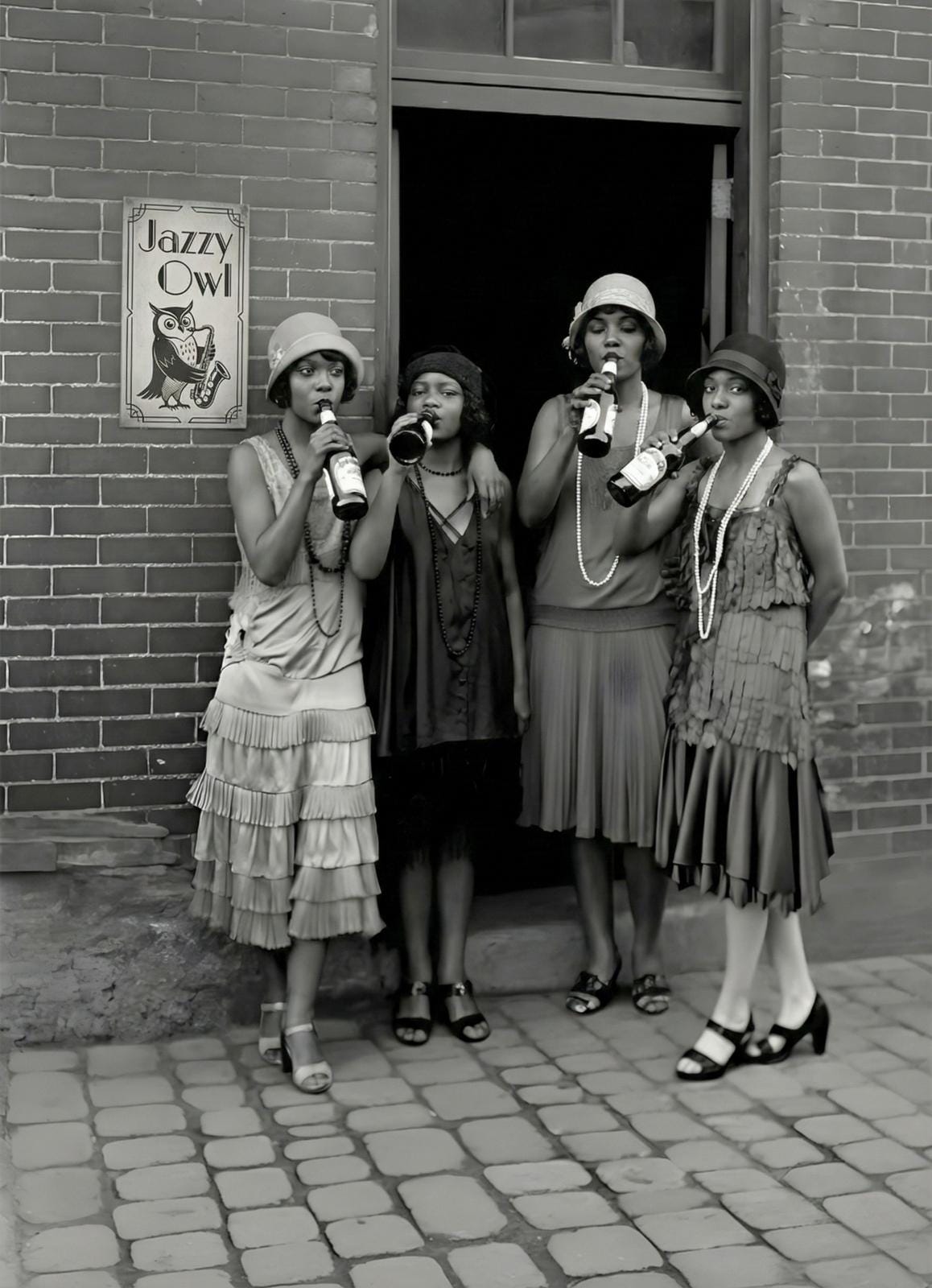 Harlem Renaissance Art : Black History Flapper Print - Vintage ...