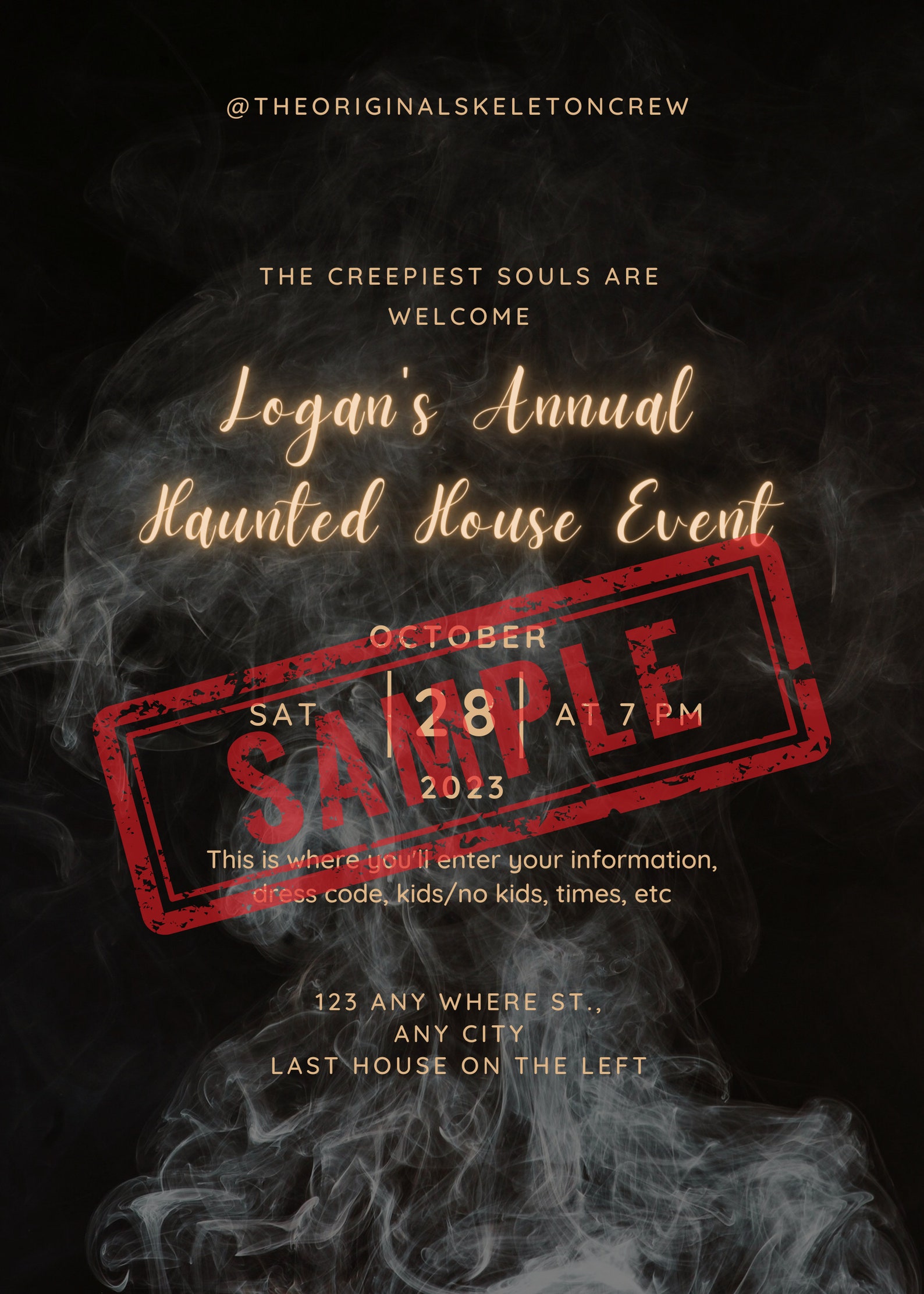 CUSTOMIZABLE HALLOWEEN INVITATIONS, Personal E-invites, Halloween ...