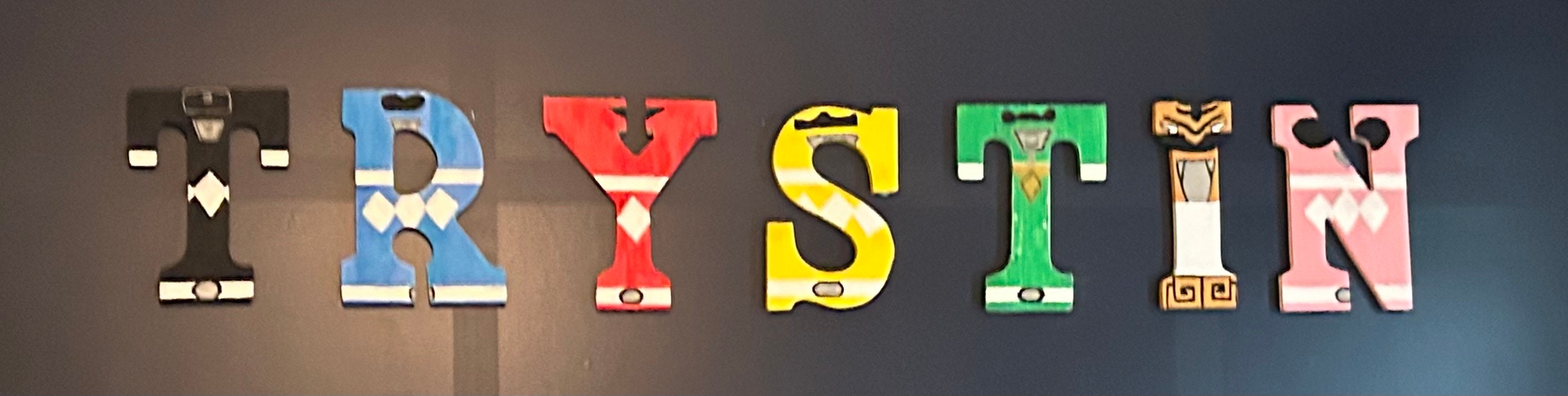 Power Ranger Wood Lettering - Etsy