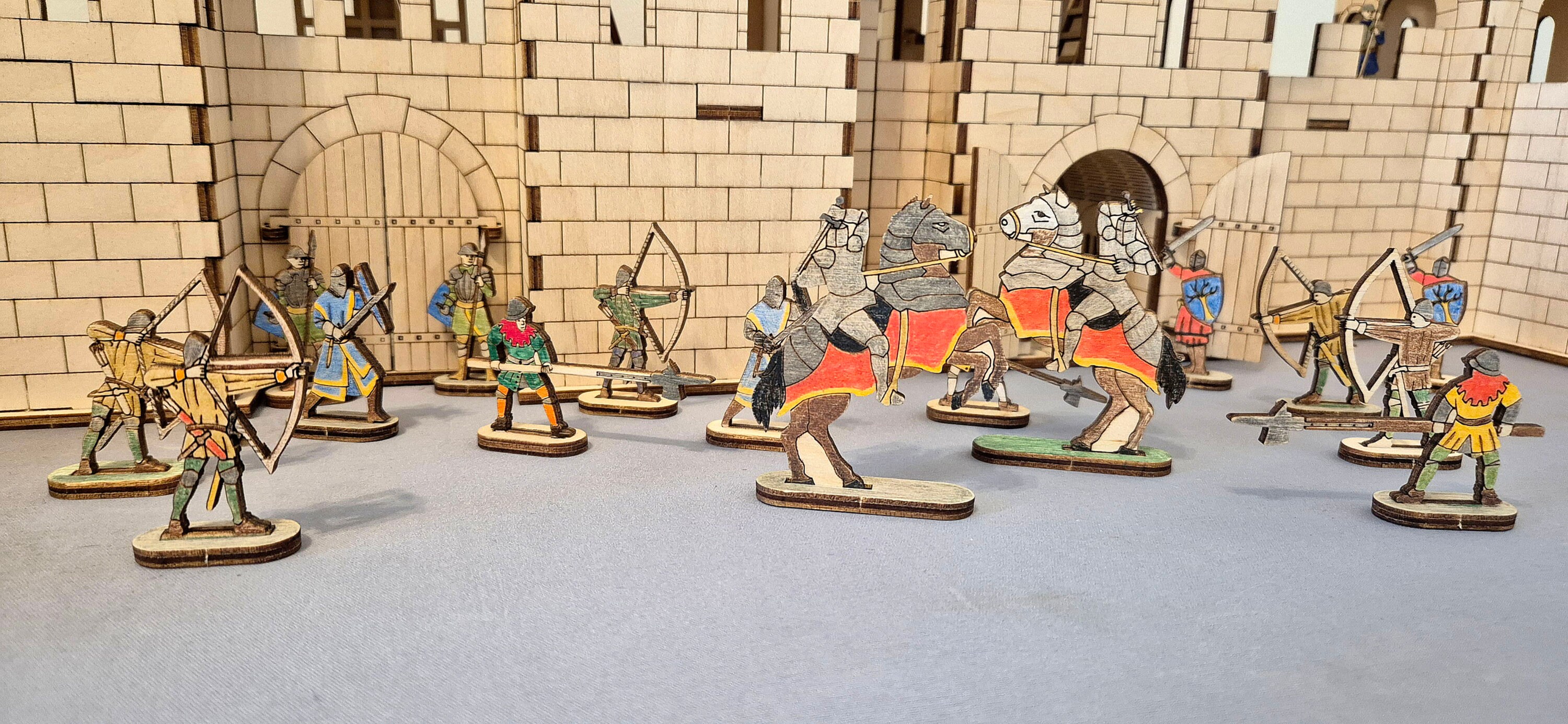 Wooden Medieval Toy Soldiers Set - Etsy