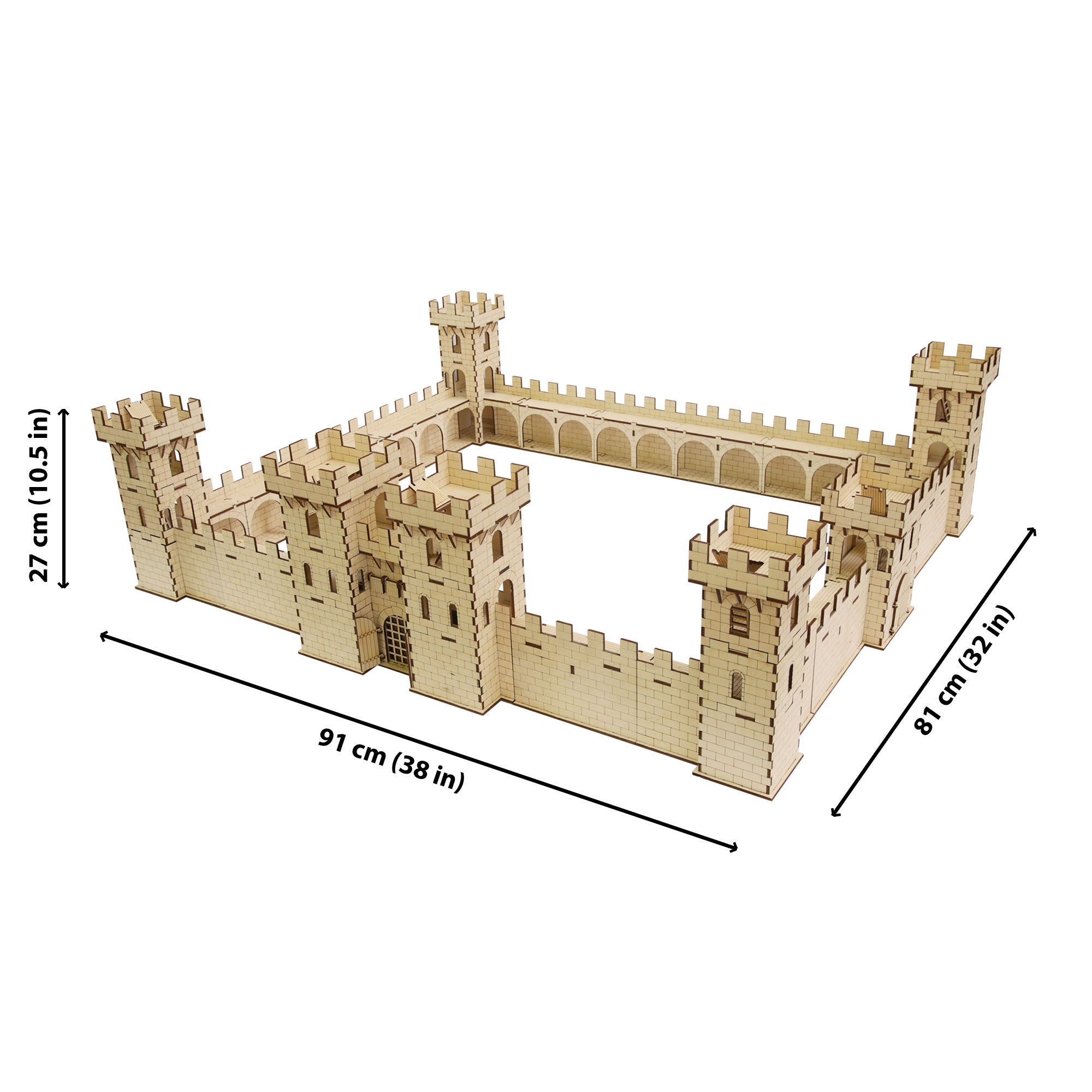 Large Wooden Toy Castle | Constructor | Dimensions Fit for Lego Figures ...