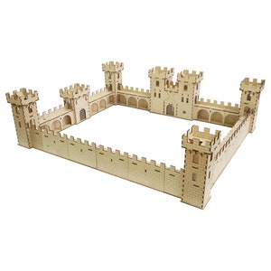 Large Wooden Toy Castle | Constructor | Dimensions Fit for Lego Figures ...