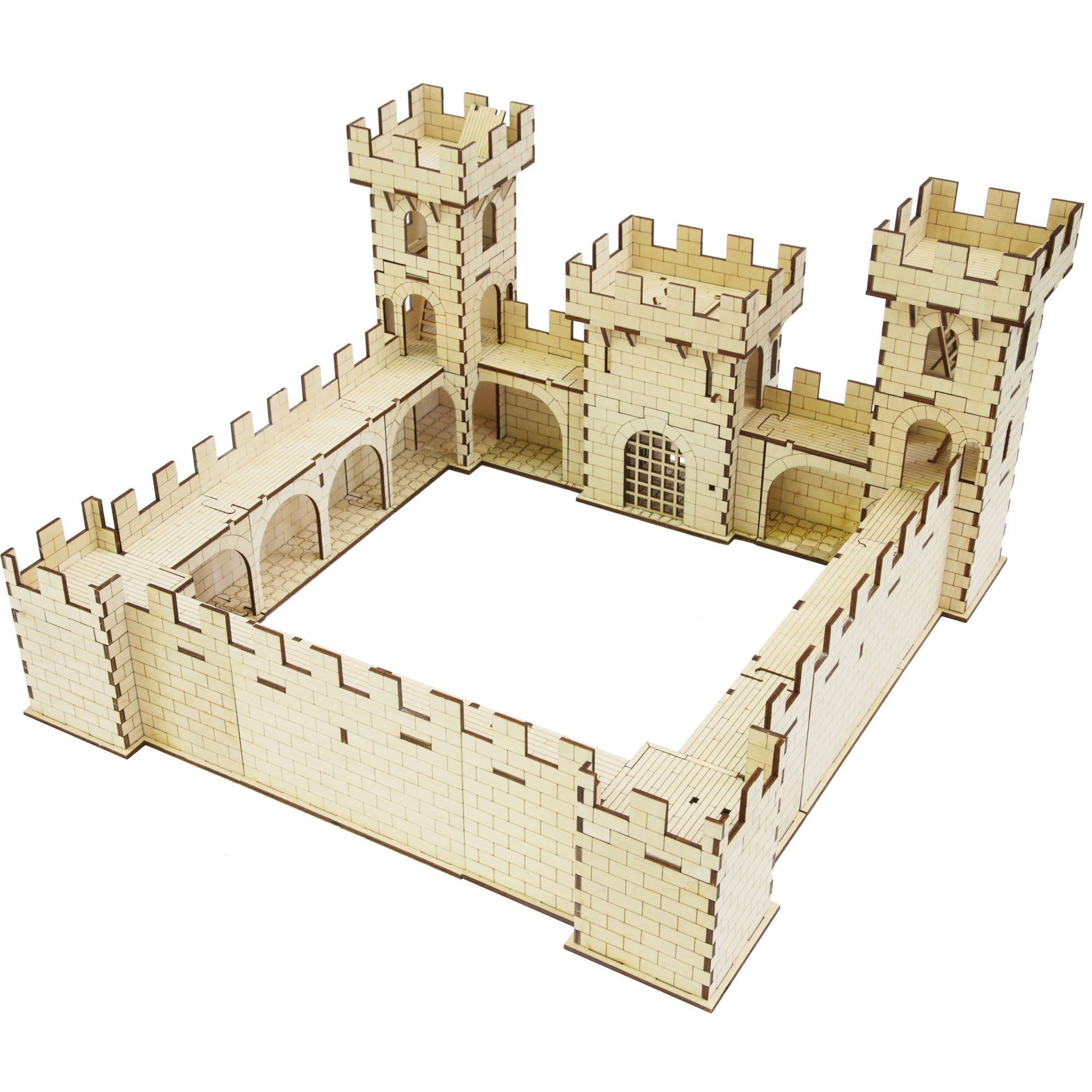 Small Wooden Toy Castle | Constructor | Dimensions Fit for Lego Figures ...