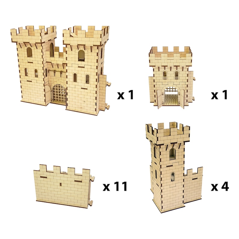 Large Wooden Toy Castle | Constructor | Dimensions Fit for Lego Figures ...