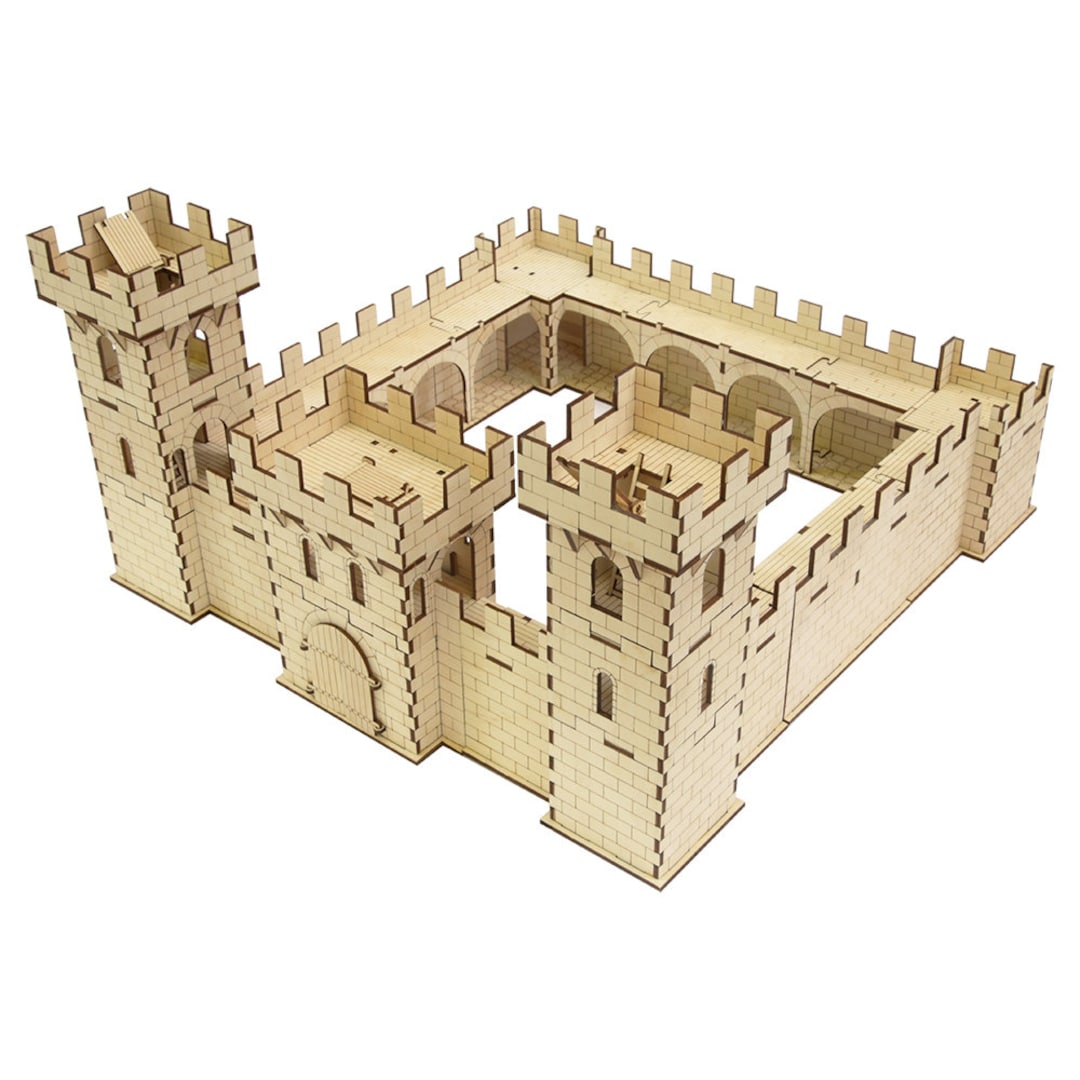 Small Wooden Toy Castle | Constructor | Dimensions Fit for Lego Figures ...