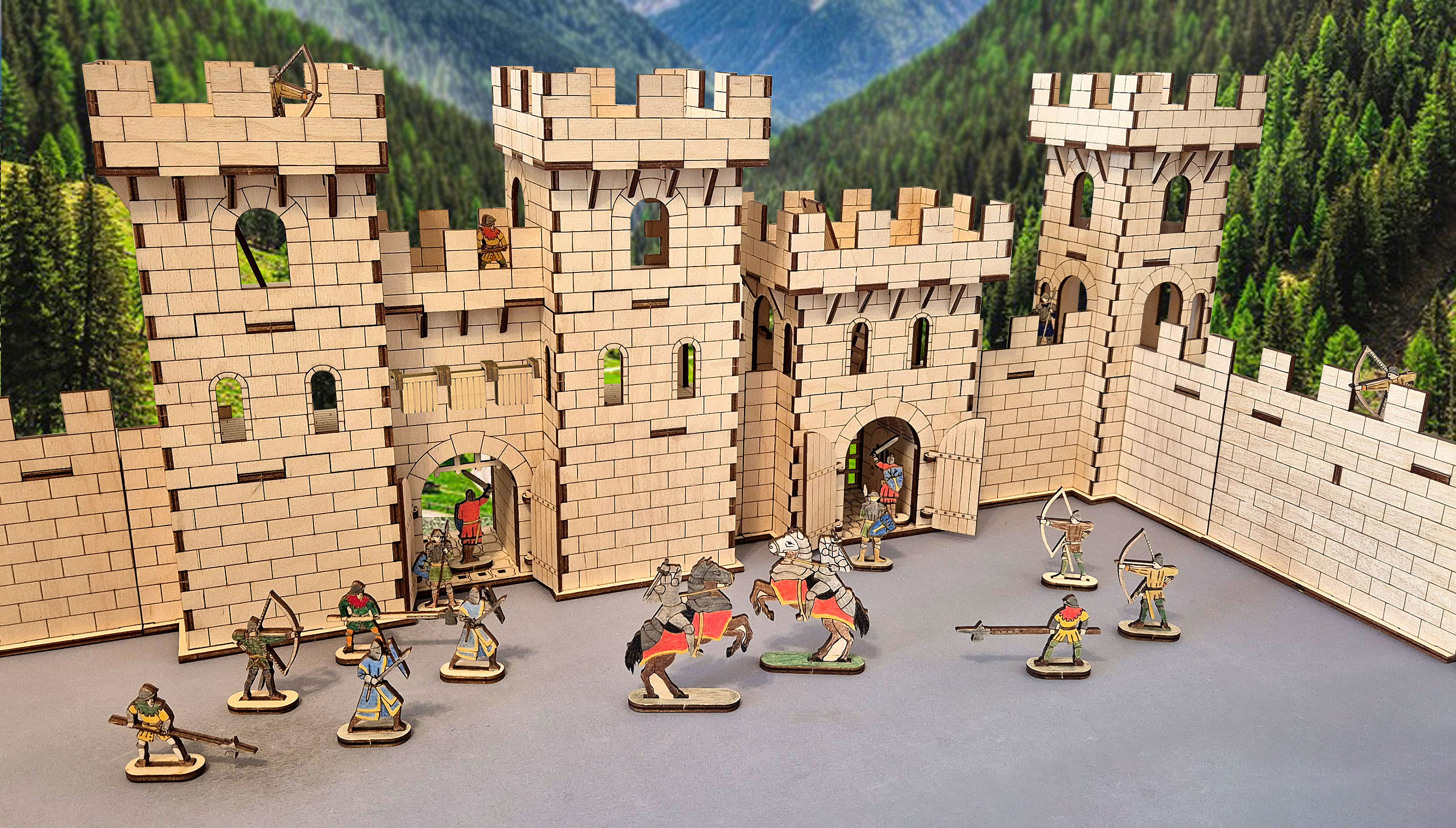 Wooden Medieval Toy Soldiers Set - Etsy