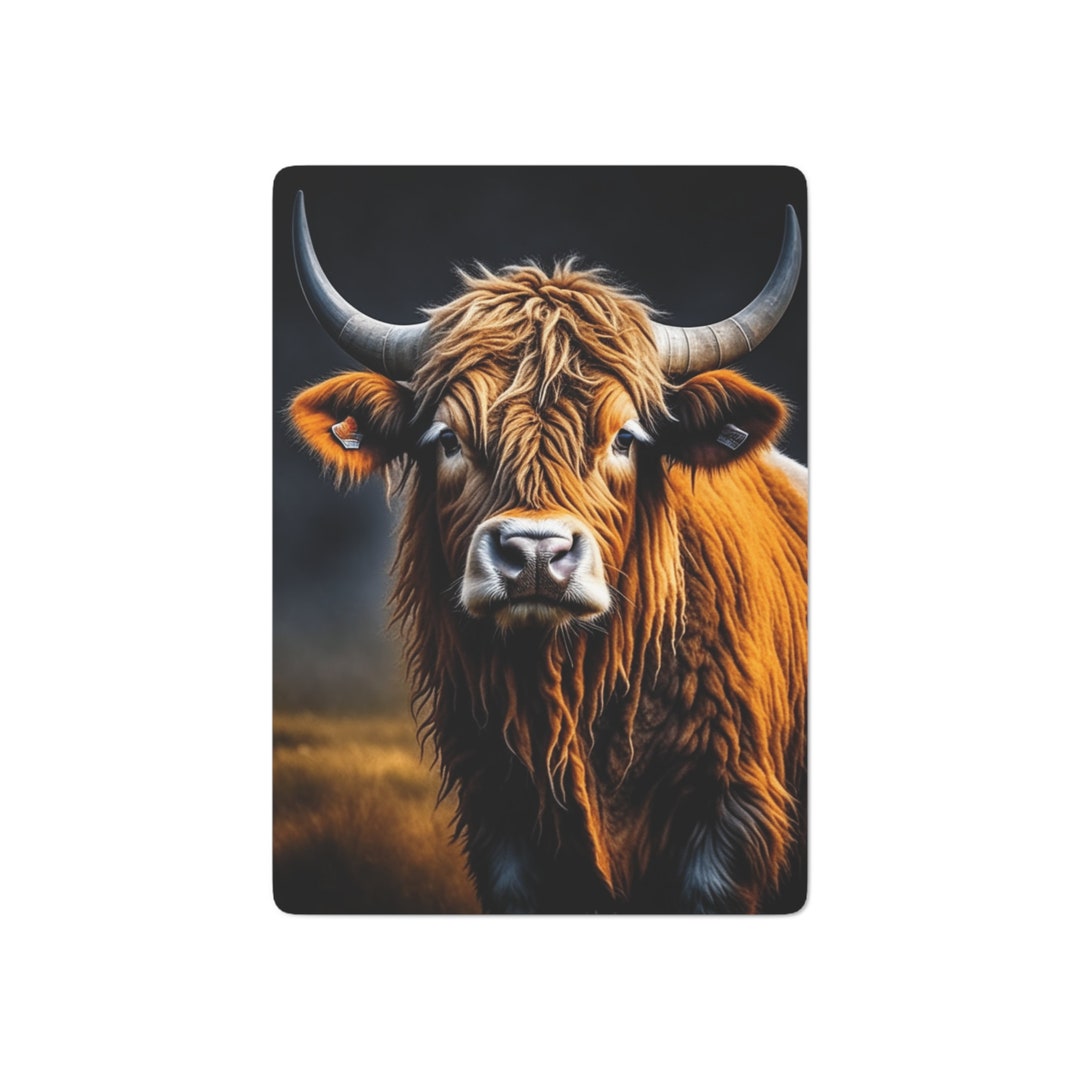 Scottish Highland Cow Poker Cardsgift for Poker Playergift for Cow ...