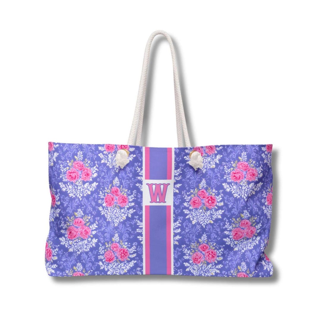 Custom Mahjong Tote Floral Mahjong Rack Bag Mahj Initial Tote Bag ...