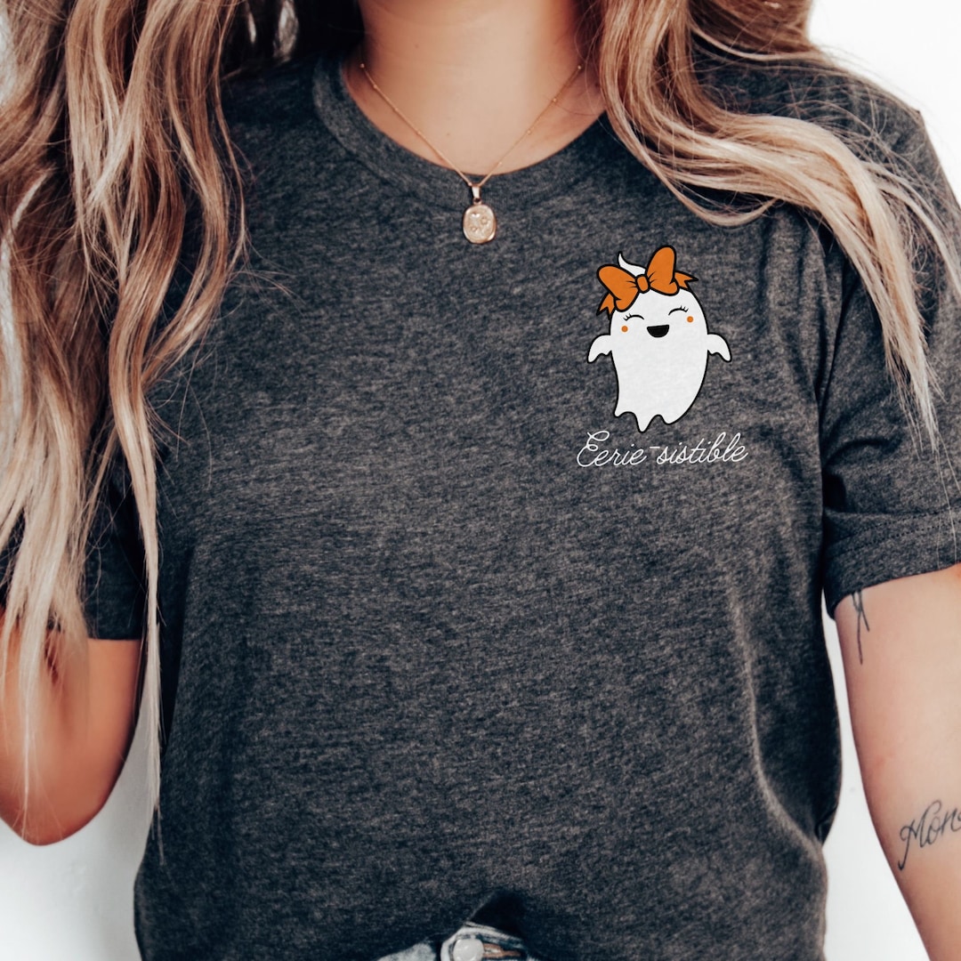 Cute Ghost Shirt Ghost Crewneck Minimalist Ghost Tshirt Halloween Ghost ...