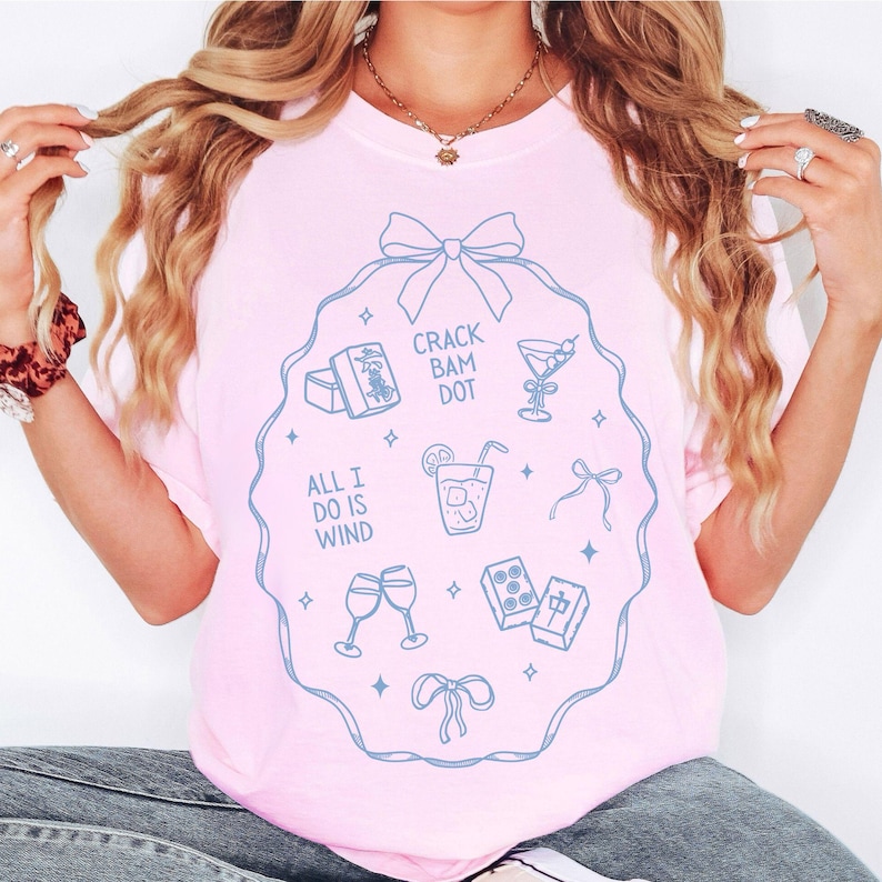 Doodle Mahjong Party Shirt Mahjong Birthday Birthday Gift Mahj ...