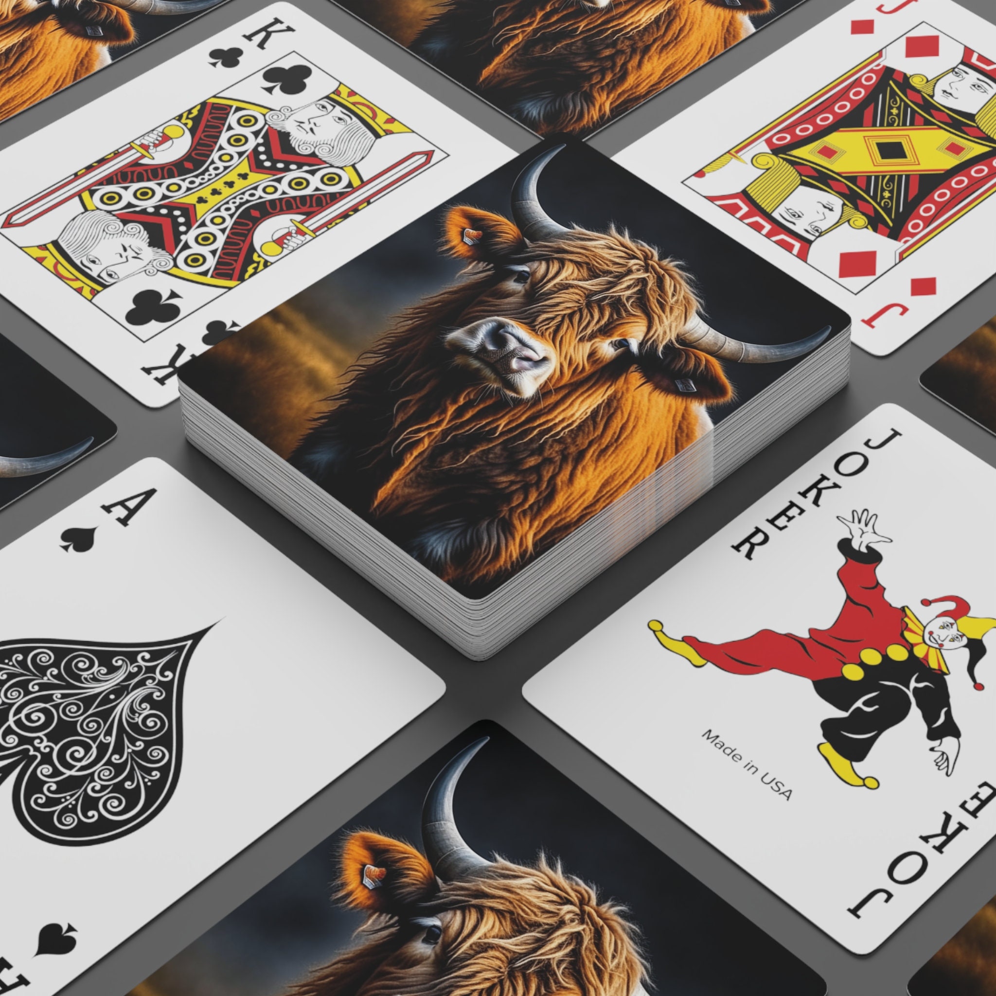Scottish Highland Cow Poker Cardsgift for Poker Playergift for - Etsy