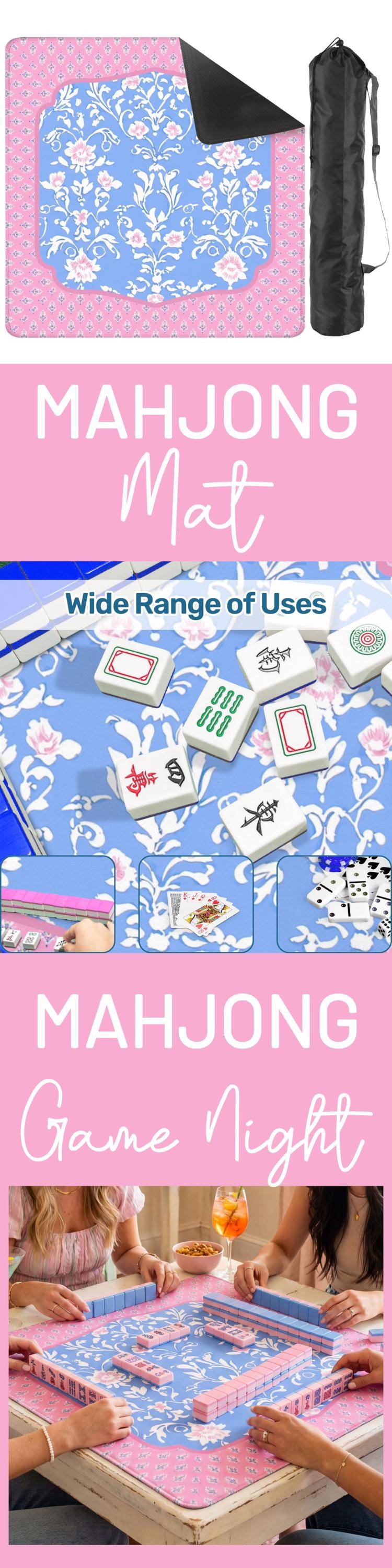 Grandmillenial Mahjong Mat Preppy Mahjong Mat With Storage Bag Mahjong ...