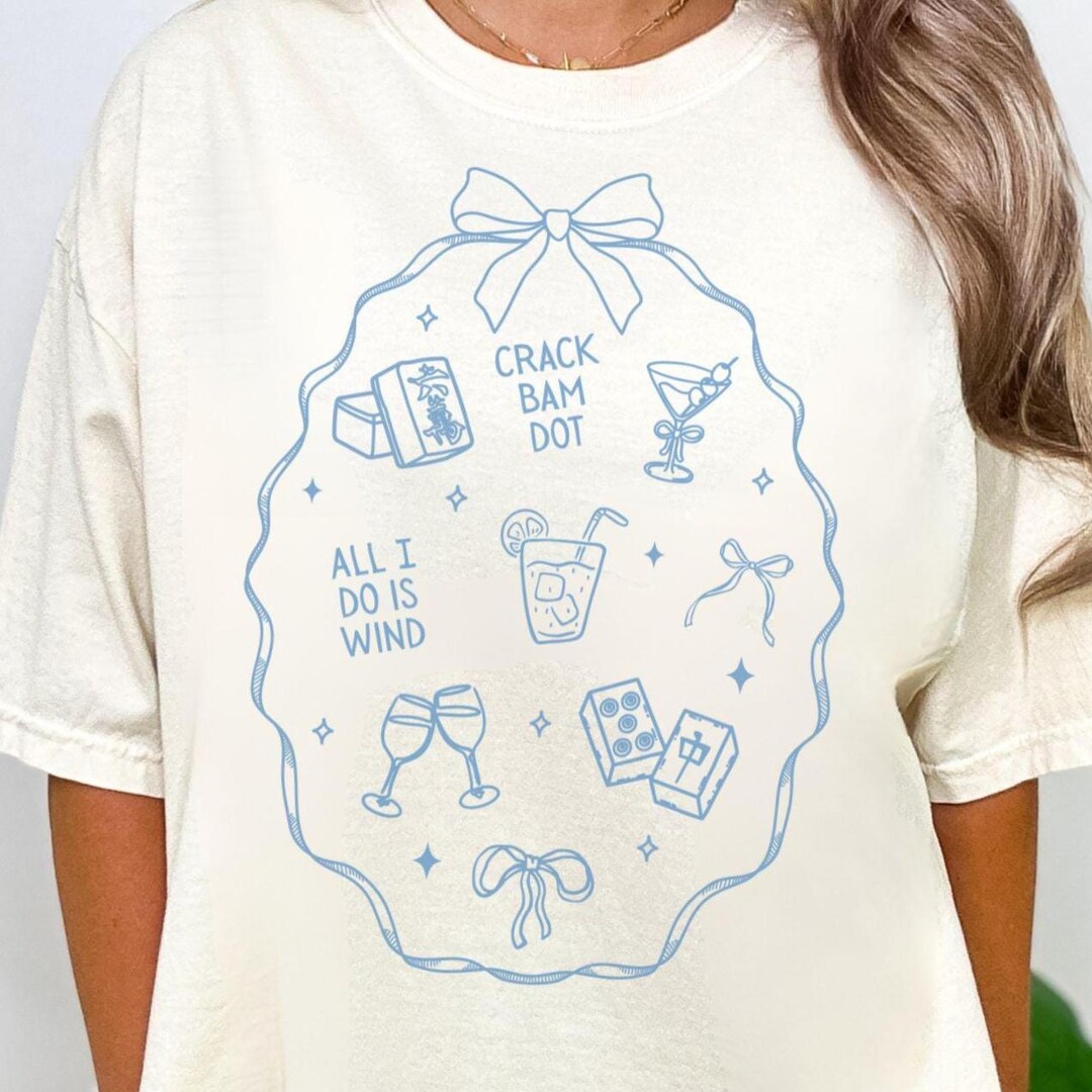 Doodle Mahjong Party Shirt Mahjong Birthday Birthday Gift Mahj ...