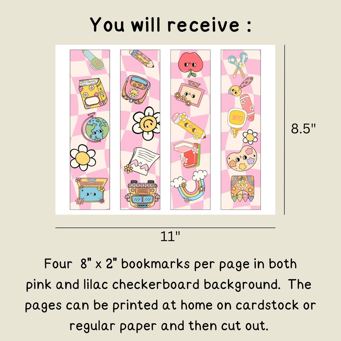 Teacher Printable School Bookmark Bundle Teacher Classroom Bookmark for ...