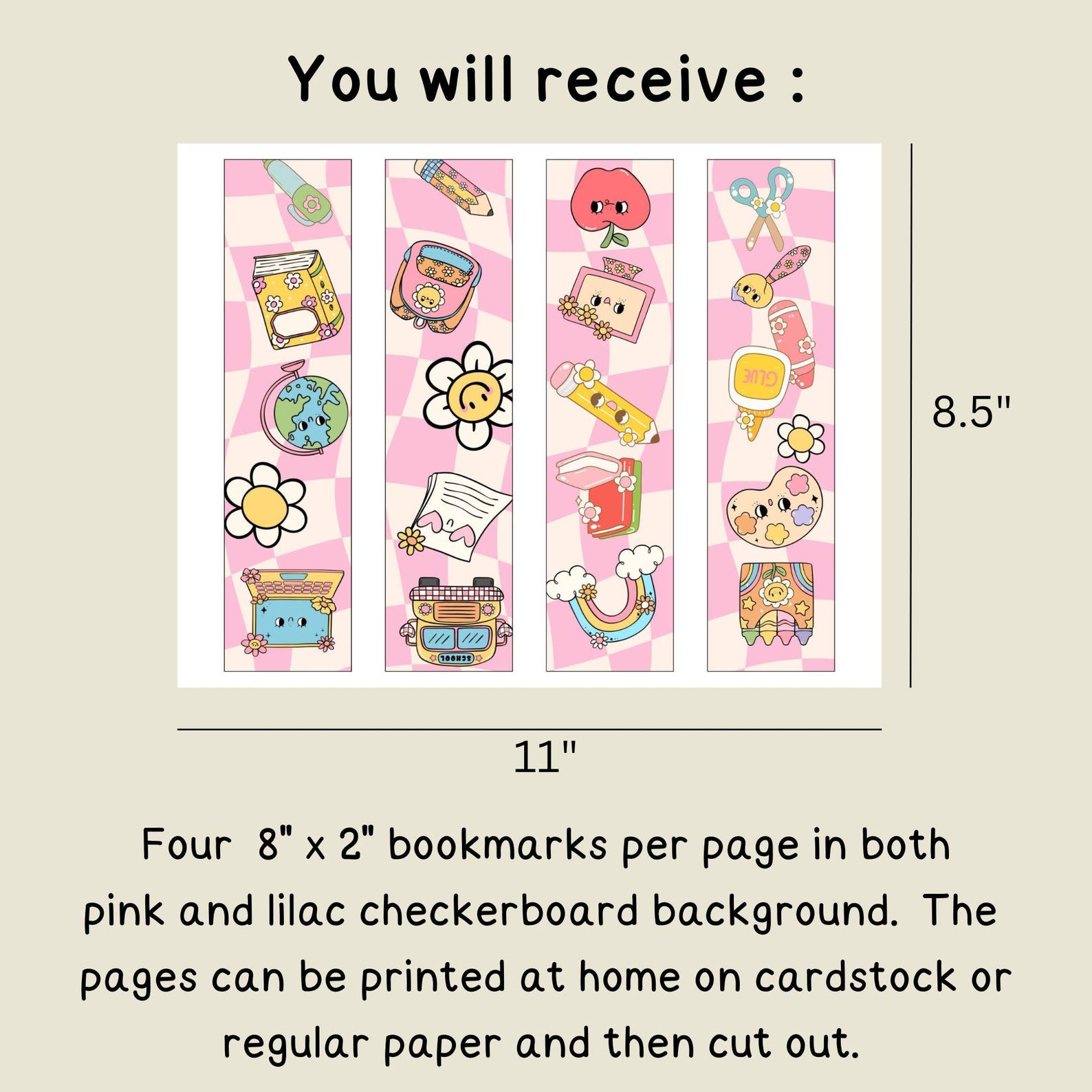 Teacher Printable School Bookmark Bundle Teacher Classroom Bookmark for ...