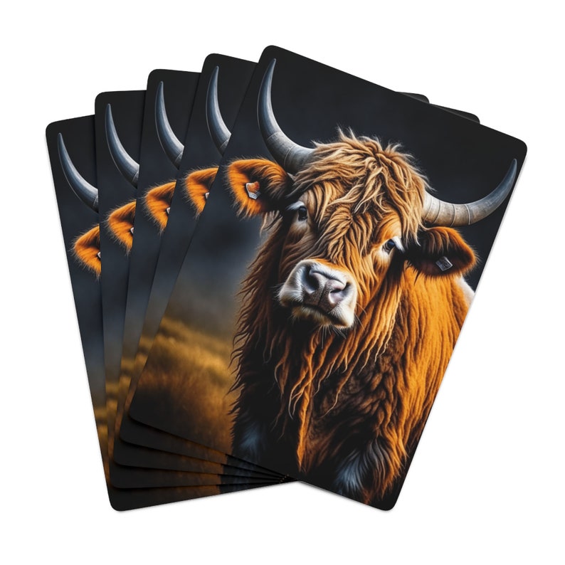 Scottish Highland Cow Poker Cardsgift for Poker Playergift for - Etsy