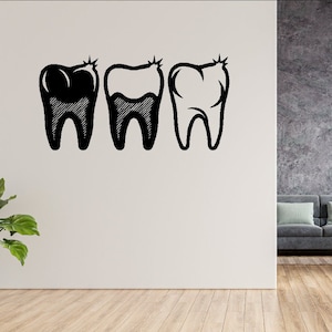 Metal Teeth Wall Art Decor, Dxf Digital Download, Wooden Wall Art ...