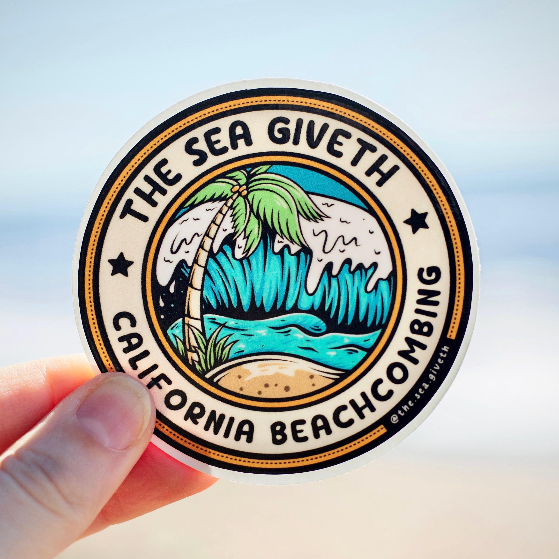 The Sea Giveth Logo Vinyl Sticker // Beachcombing, Beach, Shelling ...
