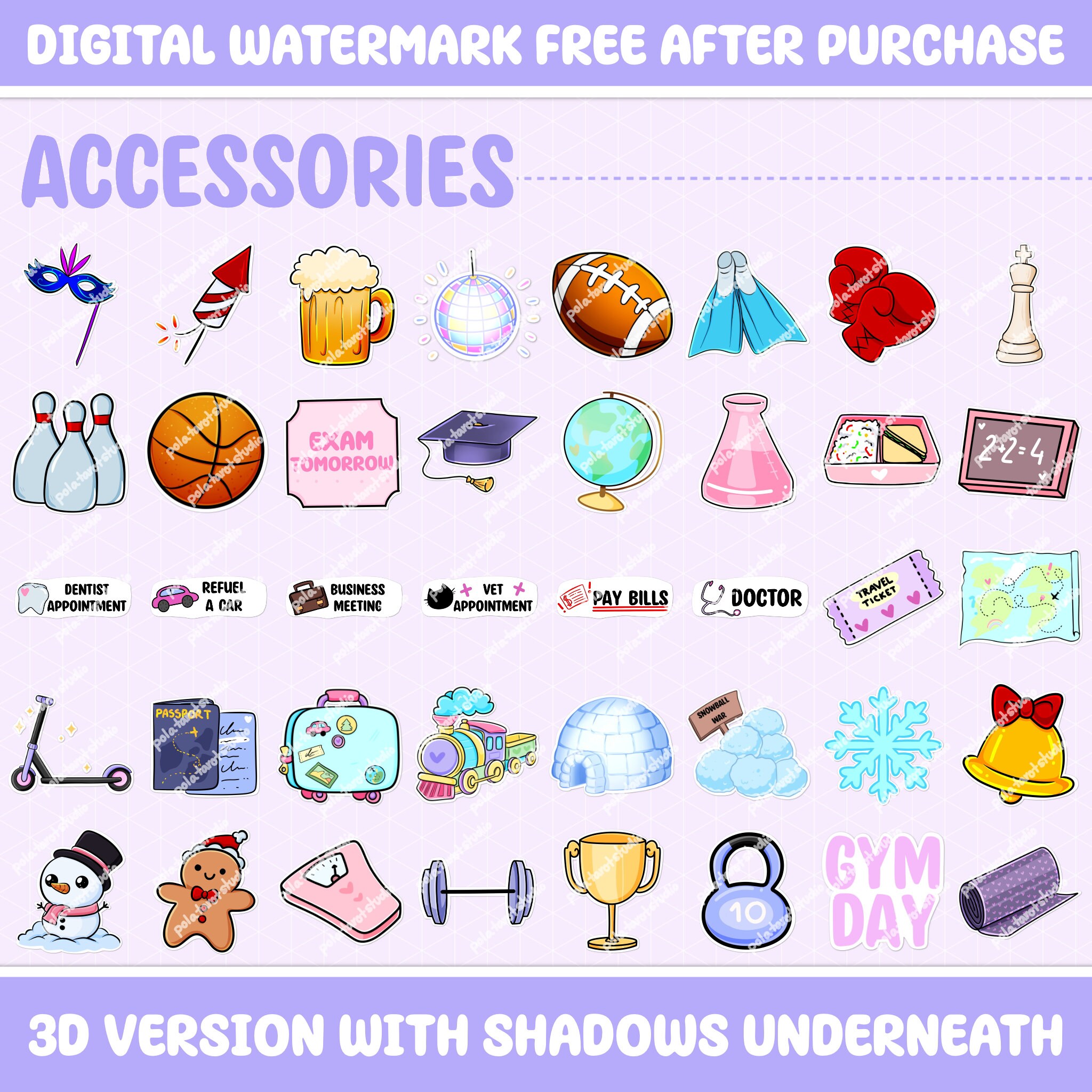 Customizable 240pcs Digital Planner Goodnotes Stickers Mega Pack ELISA ...