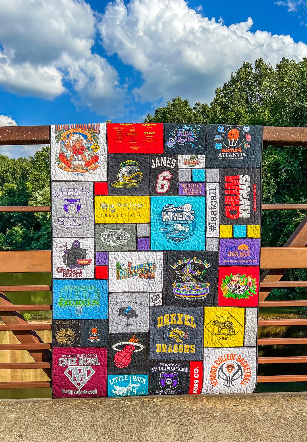 Stained Glass Mosaic T-shirt Quilt DEPOSIT - Etsy
