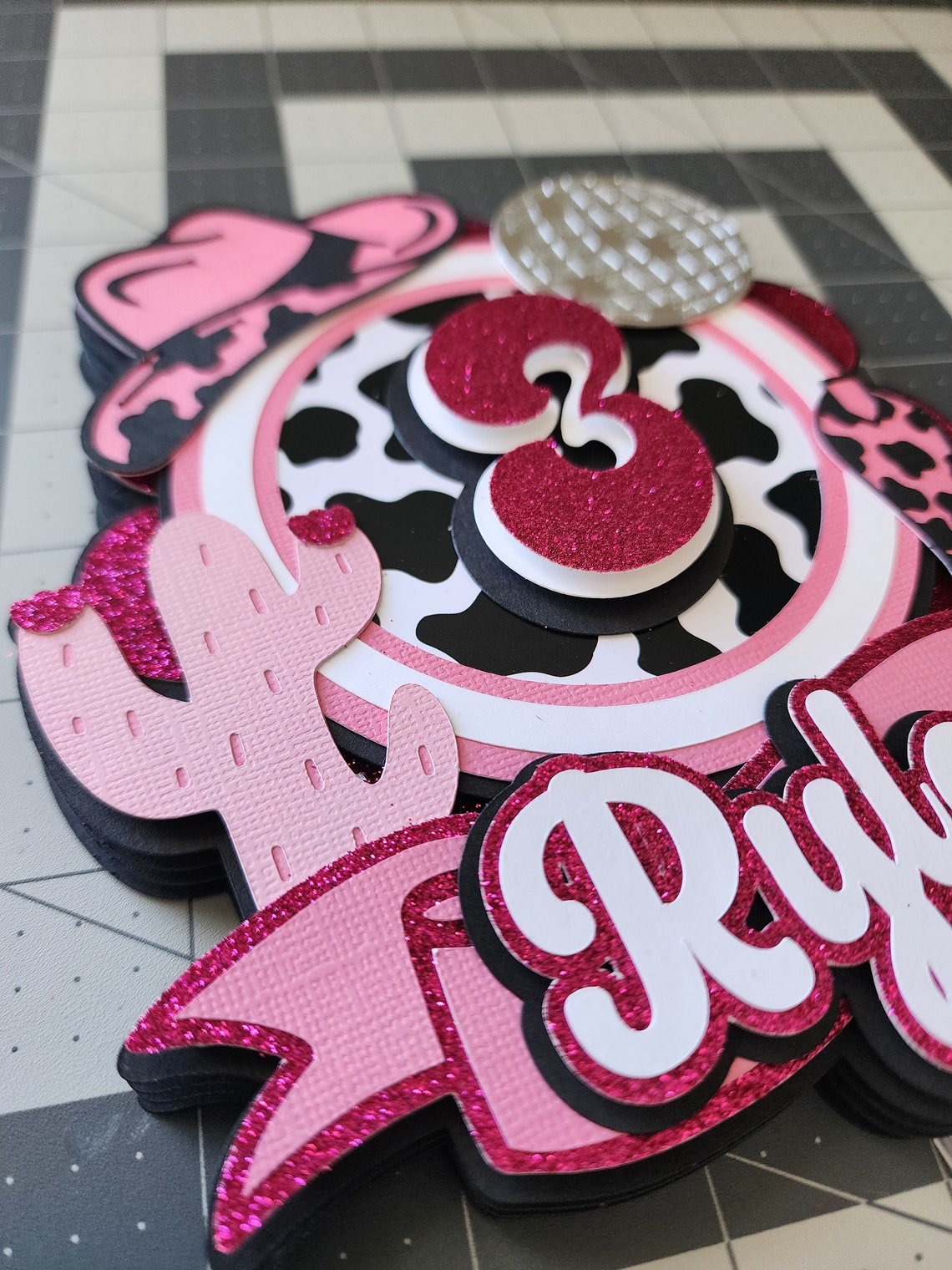 Pink Cowgirl Cake Topper - Etsy