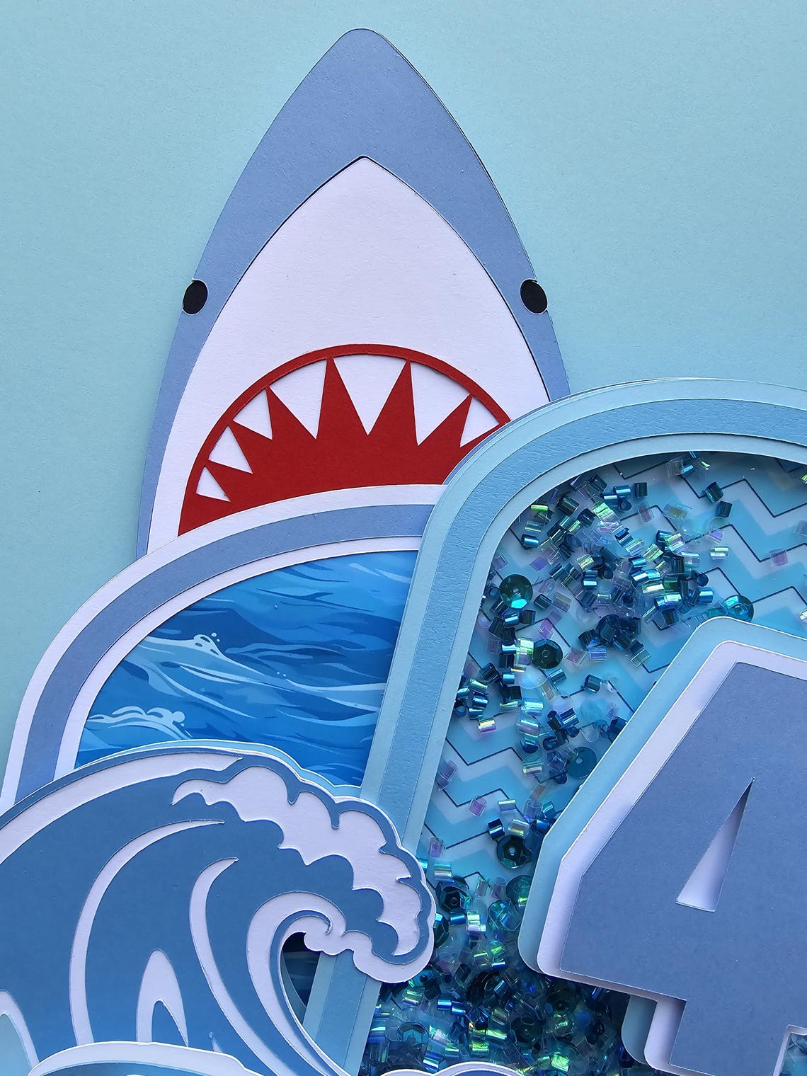 Shark Shaker Cake Topper Underwater Party Decoration - Etsy