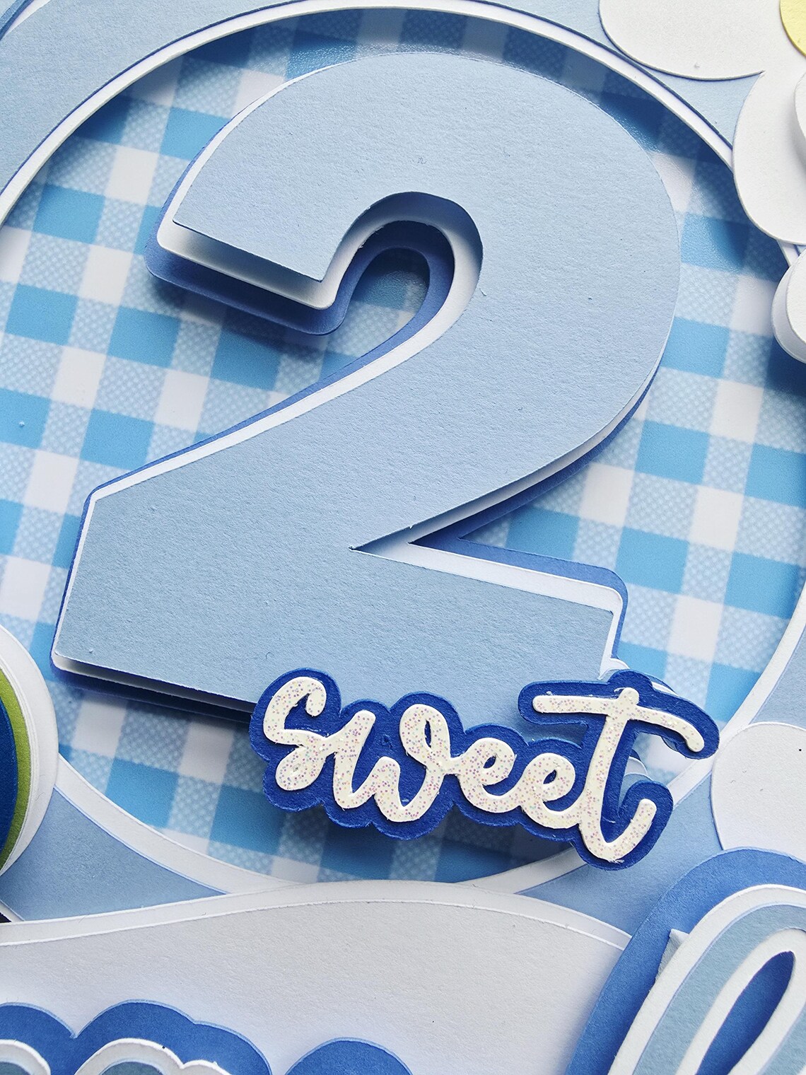 Two Sweet Birthday Cake Topper: Berry Theme, Personalized 2nd Birthday ...