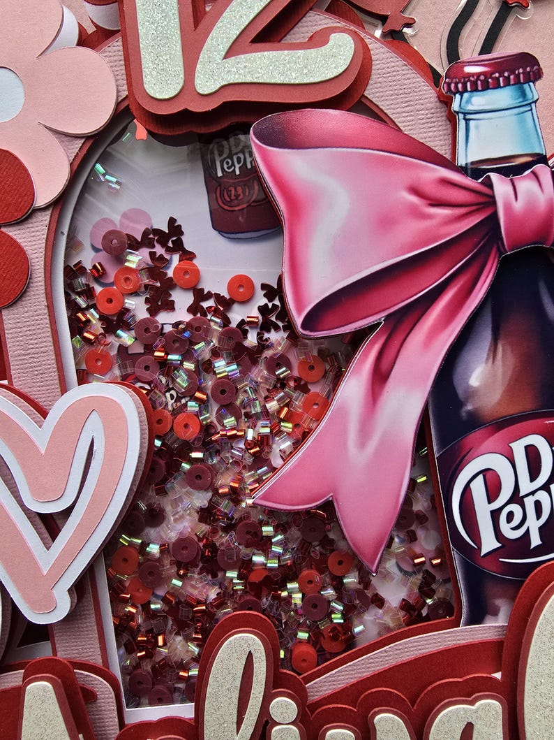 Personalized Dr Pepper Birthday Cake Topper - Shaker, Bow & Balloons - Etsy
