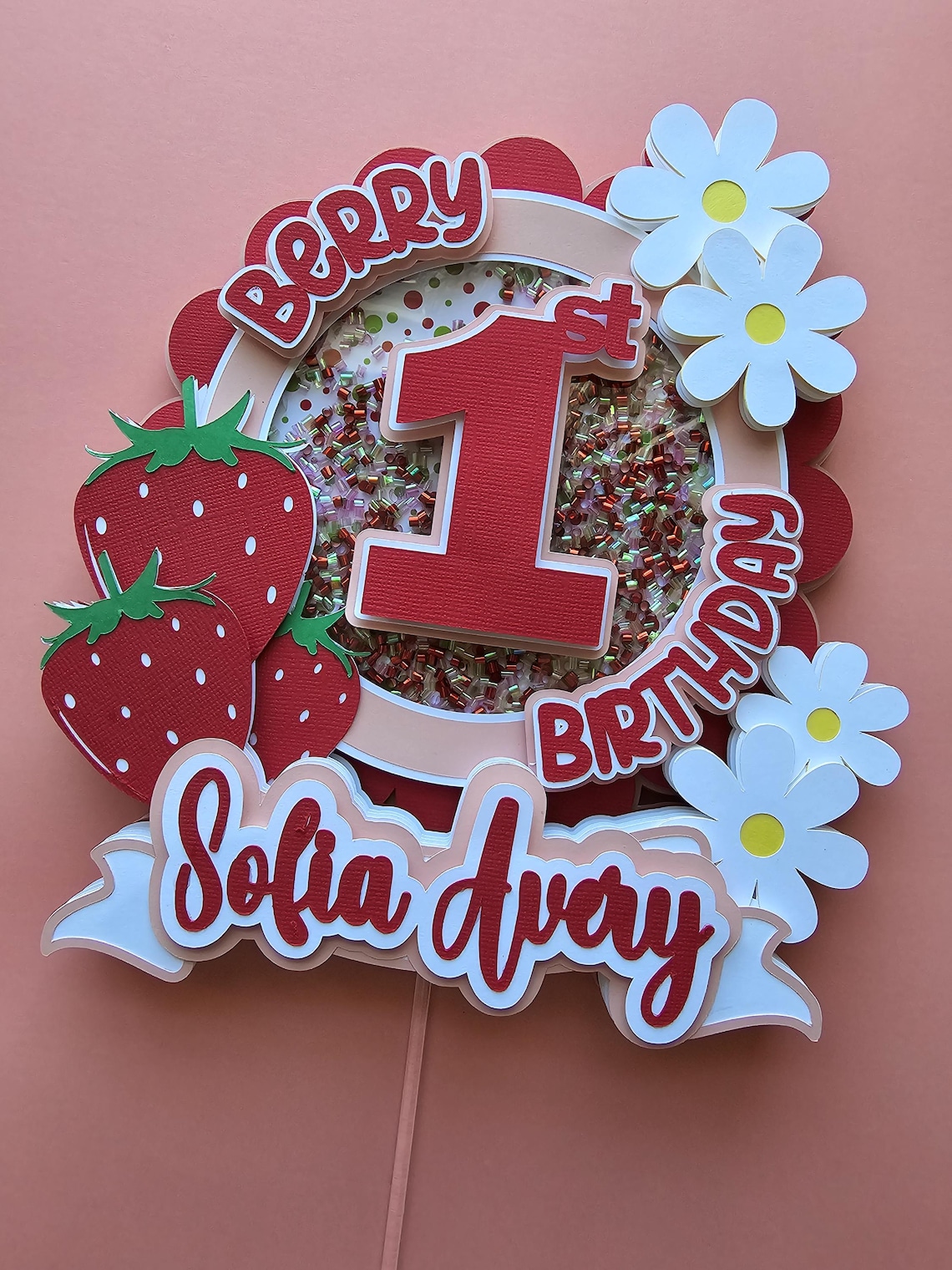 Berry First Birthday Cake Topper Sweet and Fun First Birthday ...