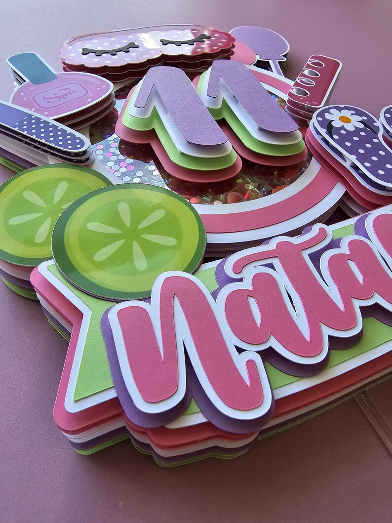 Spa Party Shaker Topper Relaxing and Fun Birthday Decoration - Etsy