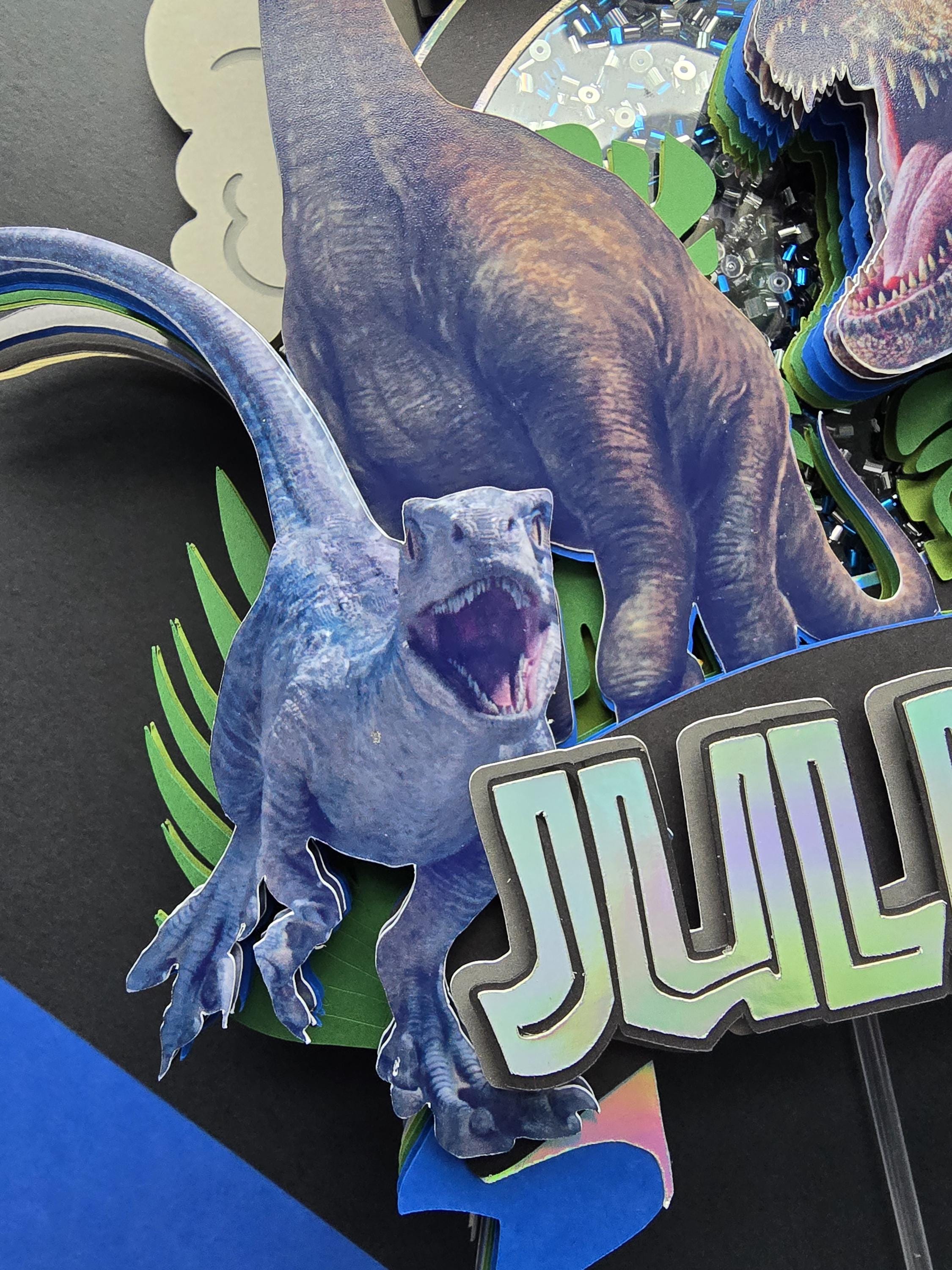 Dinosaur Cake Topper | Personalized Dinosaur Birthday Topper | Dino ...