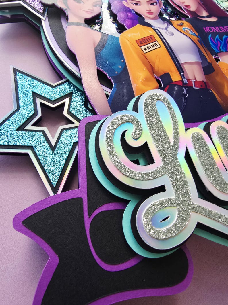 Handmade Kpop Huntrix Cake Topper – Shaker Style Birthday Decor - Etsy ...