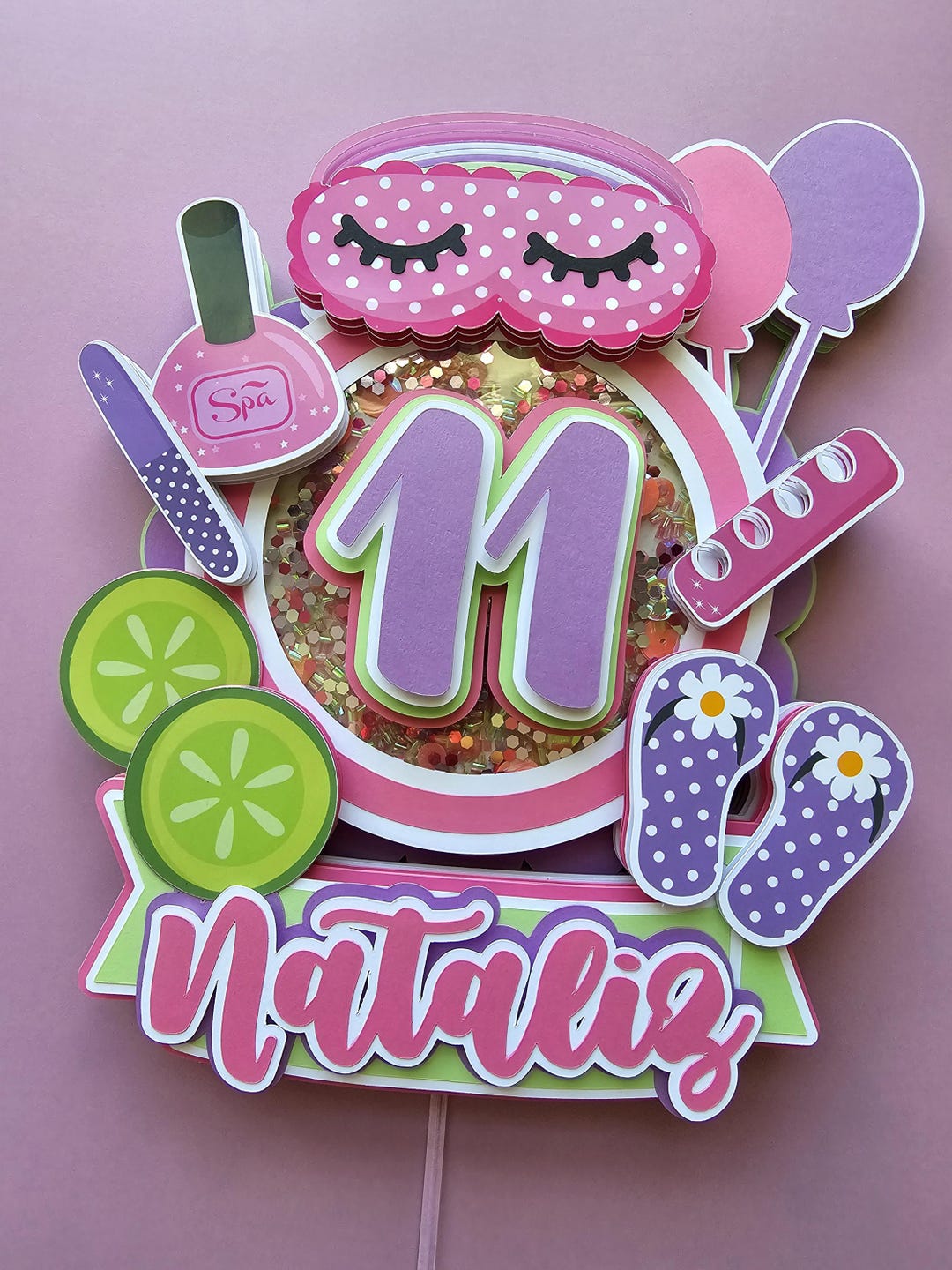 Spa Party Shaker Topper - Relaxing and Fun Birthday Decoration - Etsy