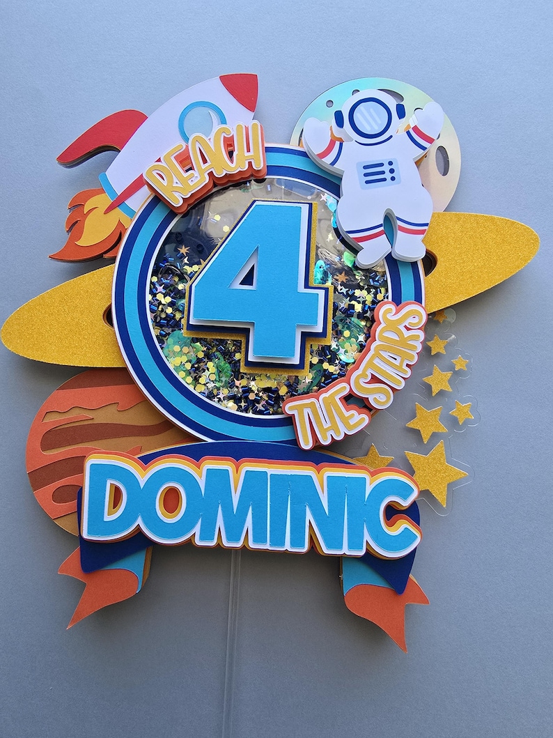Space Shaker Cake Topper - Astronaut Birthday Party Decor - Etsy