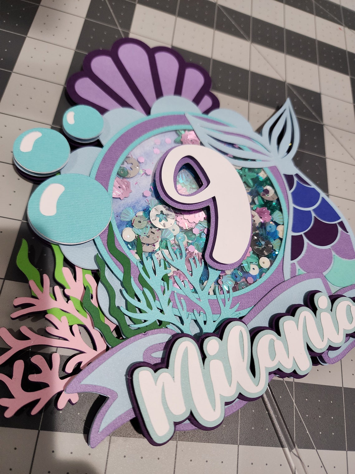 Mermaid Shaker Cake Topper Magical Under the Sea Party Decoration - Etsy