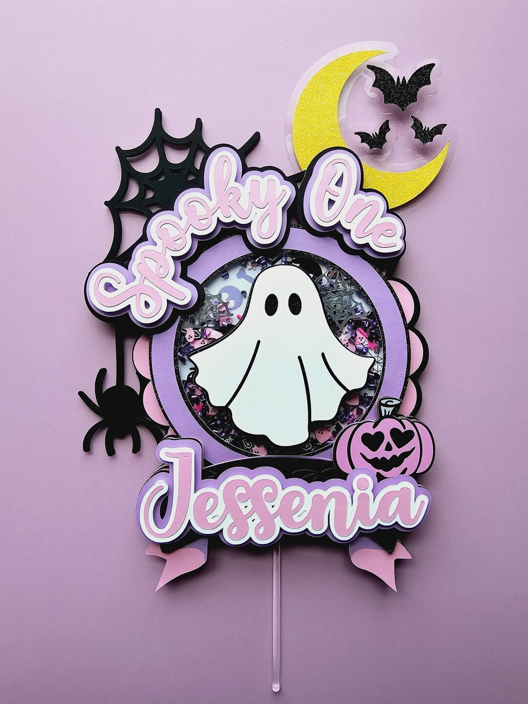 Spooky One Cake Topper | 1st Birthday Halloween Shaker Topper | Custom ...