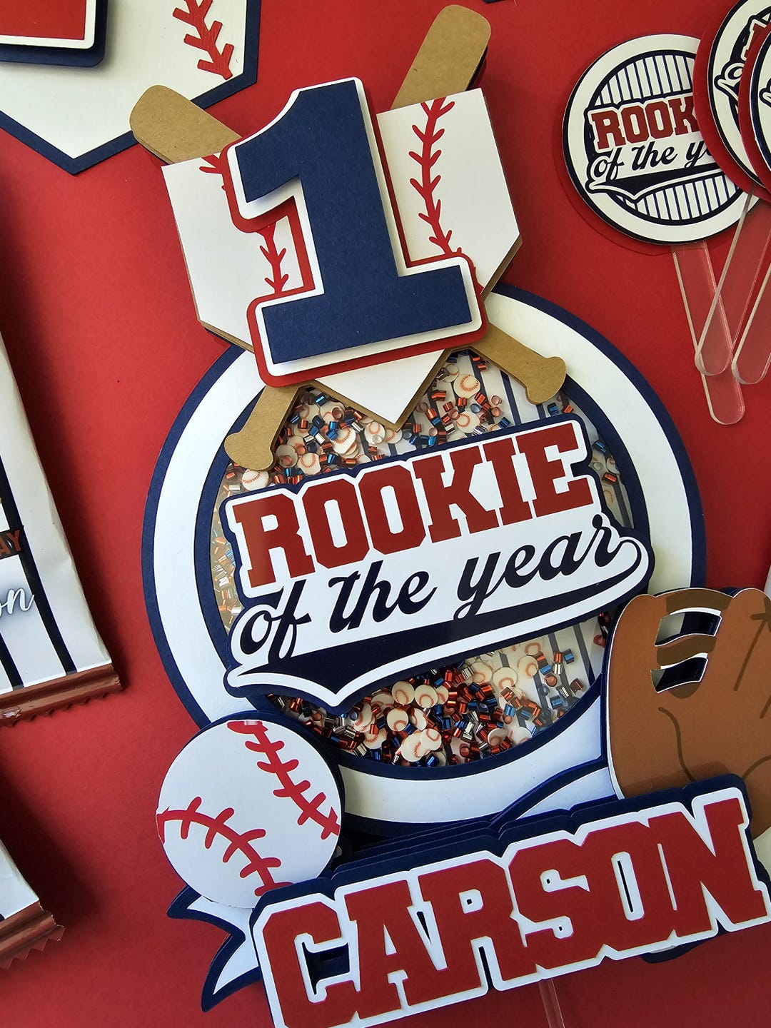 Baseball Cake Topper - Rookie of the Year Cake Topper - Fun First ...
